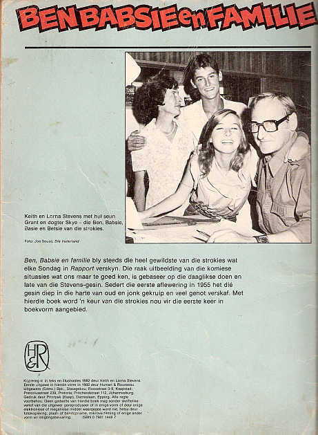 Africana Books Ben Babsie En Familie Keith En Lorna Stevens Was Listed For R3000 On 21 Jul