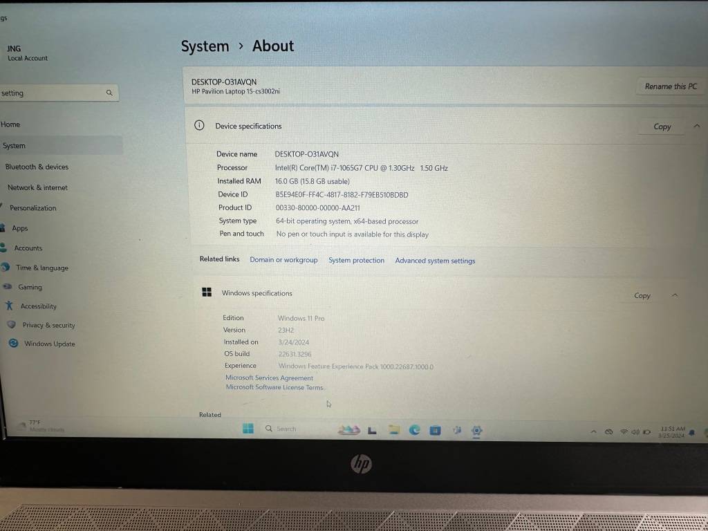 Laptops & Notebooks - Hp Pavillion 15-Cs3002ni Core 17 10th gen 16gb ...