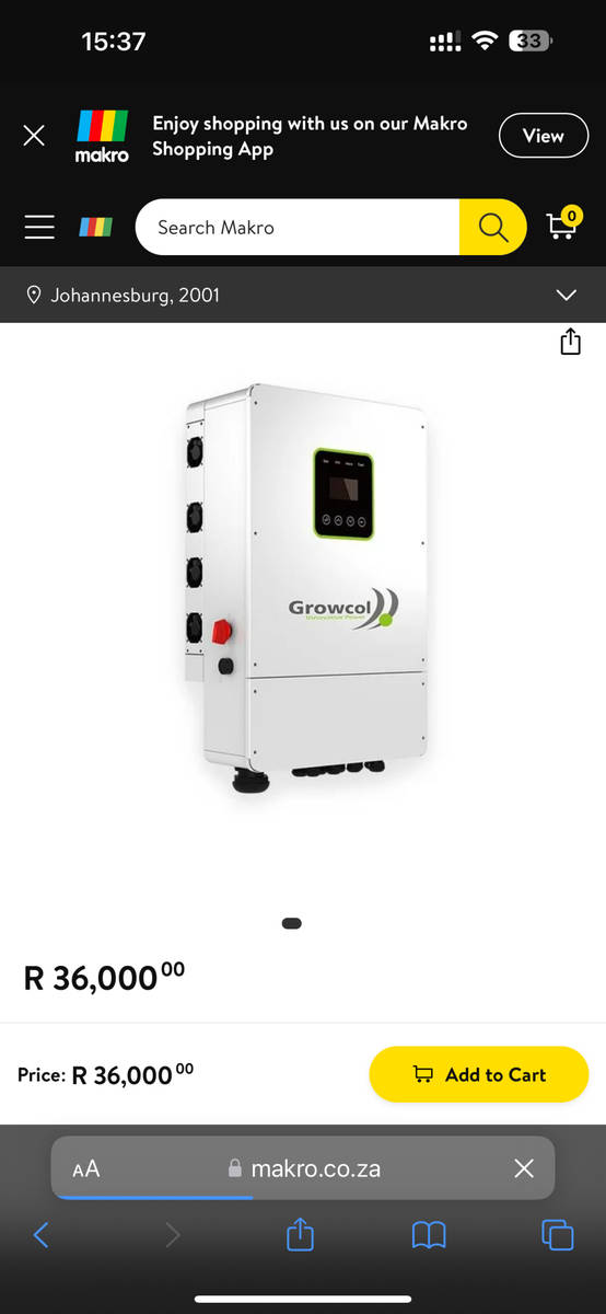 Inverters - Growcol 1P 8KW Hybrid Inverter 48V WiFi for sale in ...