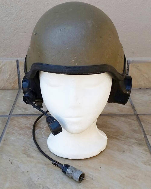 Headgear - SADF Armoured Ratel and Noddy car helmet with headset ...
