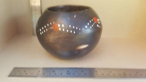Bowls, Containers & Cutlery - African Zulu Beer Pot - Black Clay Red ...
