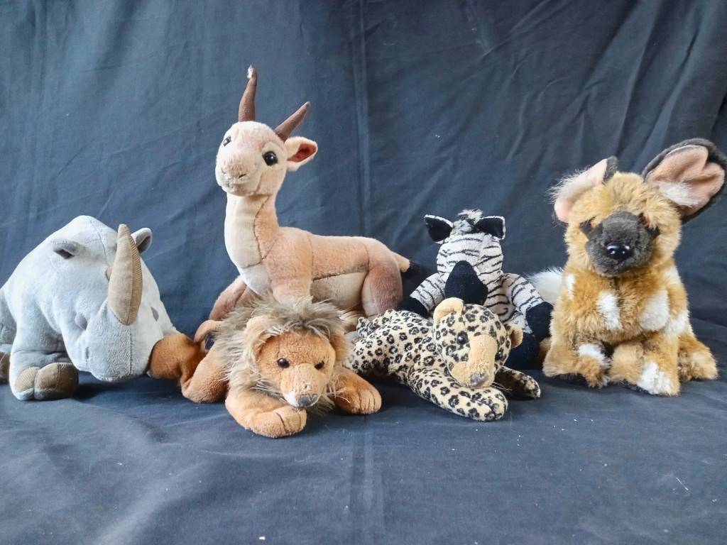 Stuffed Animals - COLLECTION OF 6 BORN IN AFRICA STUFFED ANIMALS MOST ...