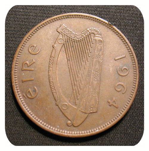 Europe - 1964 One Penny Ireland Eire Coin was sold for R1.00 on 20 Jun ...