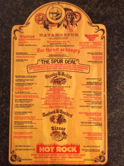 Other Antiques & Collectables - VINTAGE SPUR WOODEN MENU - NAVAHO SPUR ...
