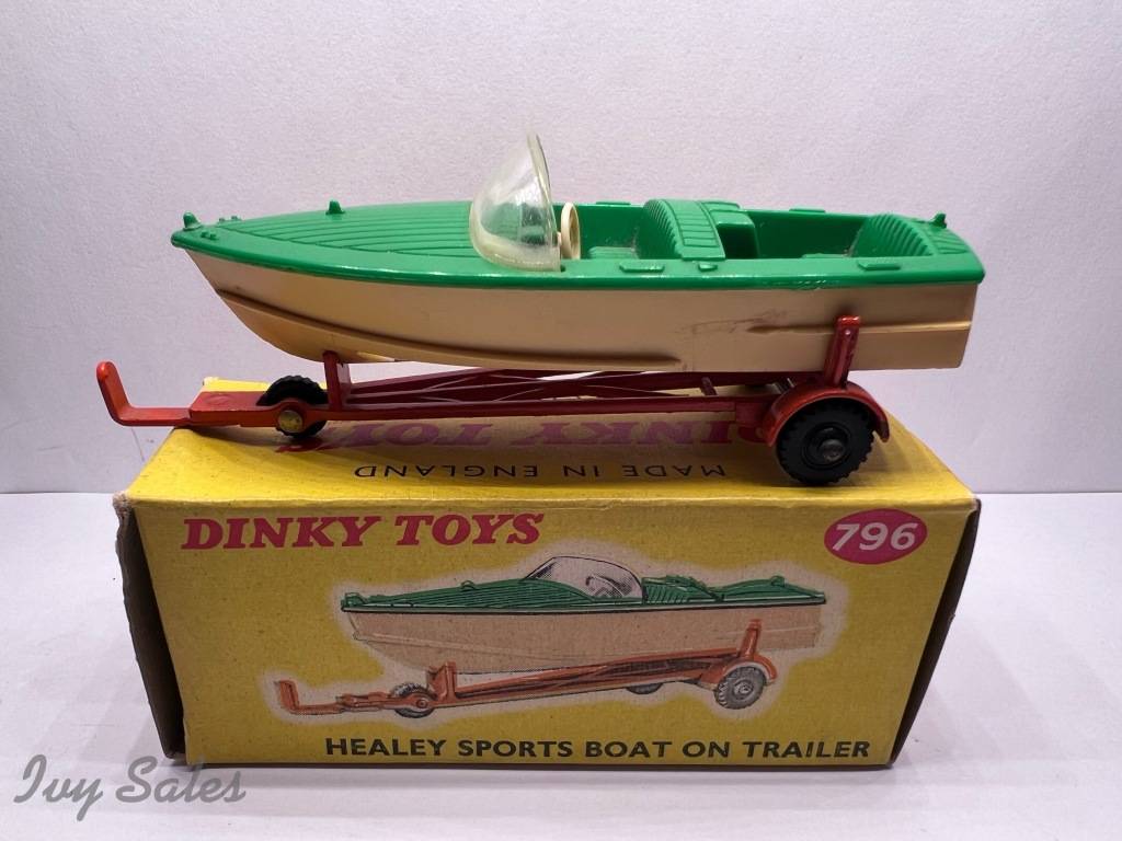 Models - Dinky Toys #796 Healey Sports Boat on Trailer with Original ...
