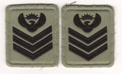 South African Army - SANDF SERGEANT RANK INSIGNIA PAIR CLOTH BADGES was ...