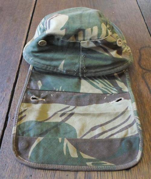 Headgear - AUTHENTIC RHODESIAN BUSH WAR ERA CAMO CAP WITH NECK FLAP was ...