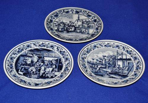 Dutch Porcelain - Delft Holland "Traditional Dutch Tradesmen" Small ...