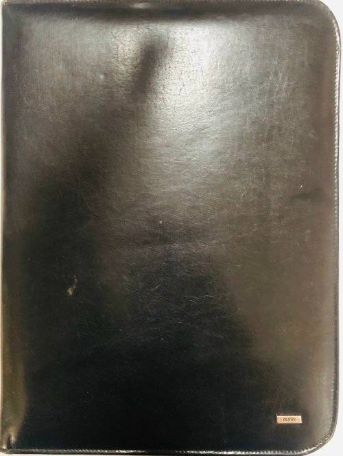 Writing Instruments & Accessories - BLACK BUSBY LEATHER A4 FOLDER was ...