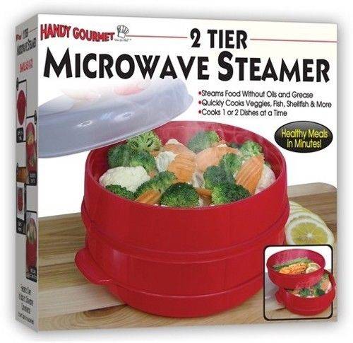 Microwave Cookware - HANDY GOURMET - 2 TIER MICROWAVE STEAMER as as ...