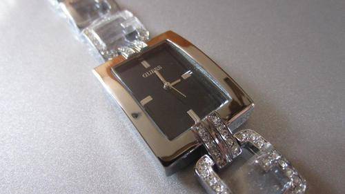 Women's Watches - GUESS LADIES WATCH - BLACK RECTANGLE FACE WITH ...