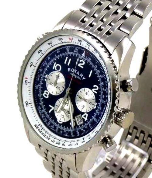 Men's Watches - ROTARY CHRONOSPEED MEN'S WATCH S/STEEL STRAP IN BOX ...