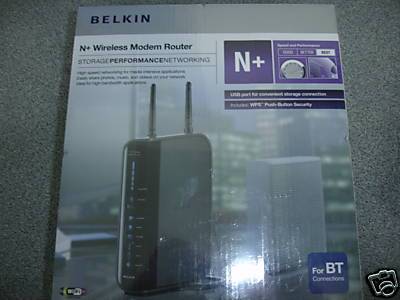 Modems - Belkin N+ Wireless ADSL Modem Router -with USB storage port ...