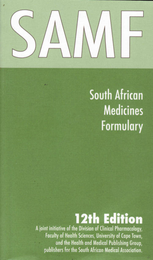 Medicine - South Africa Medical Formulary SAMF 12th Edition was sold ...