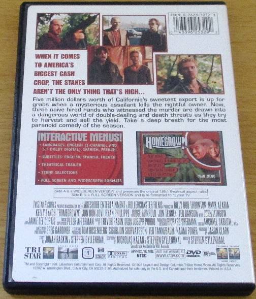 Movies - CULT FILM: Homegrown DVD [DVD BOX 5] Jon Bon Jovi John Lithgow ...