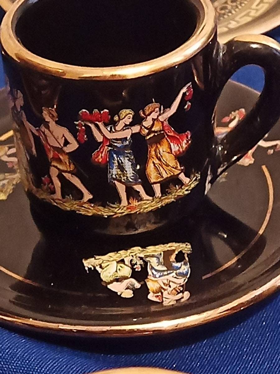 Earthenware & Ironstone - Rare find Greek Coffee Cup 24 K Gold Hand ...