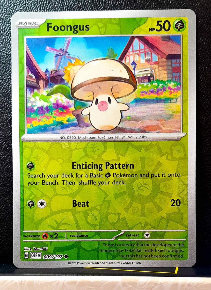 Trading Cards - Pokemon Cards - Foongus 009/197 - Reverse Holofoil ...