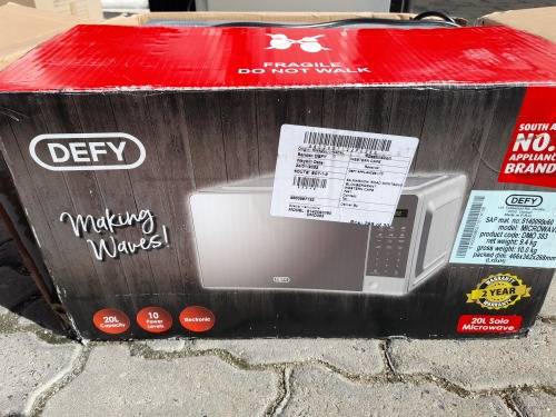 Microwaves - *MONTH END MADNESS**DEFY SOLO Defy-Dmo383-20l Silver Electronic Microwave Oven ...