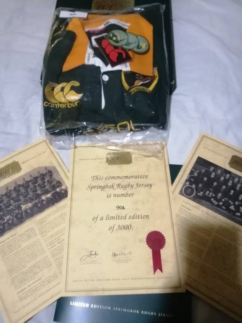 Sporting Memorabilia - Springbok Emblem Anniversary Jersey- LIMITED ...