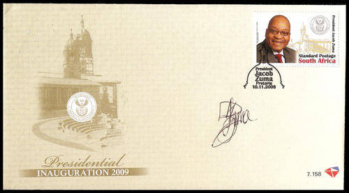 Republic of South Africa - FDC signed by President Jacob Zuma. Free ...