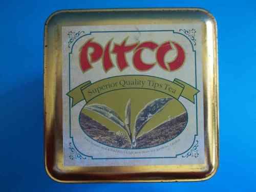 Tin - Vintage Pitco Tea Tin - 16cm/11,5cm/11,5cm was sold for R25.00 on ...