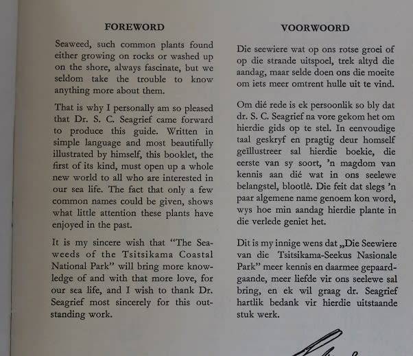 Natural Science - Die Seewiere van die Tsitsikama-seekus Nasionale Park ...