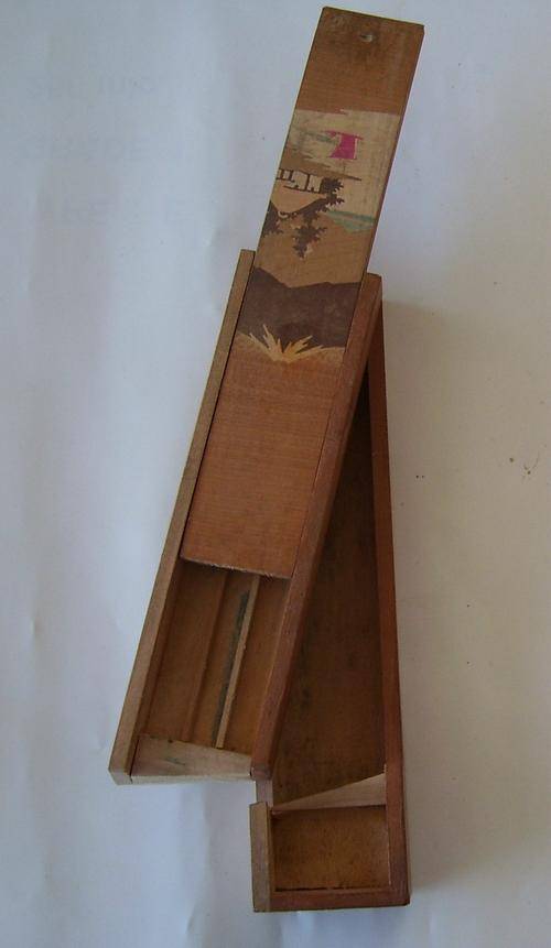 Writing Instruments & Accessories - Vintage wooden sliding top pencil ...