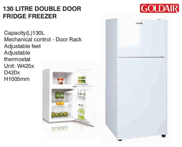 Fridges & Freezers - Brand New - Gold Air 130L Double Door Bar Fridge ...