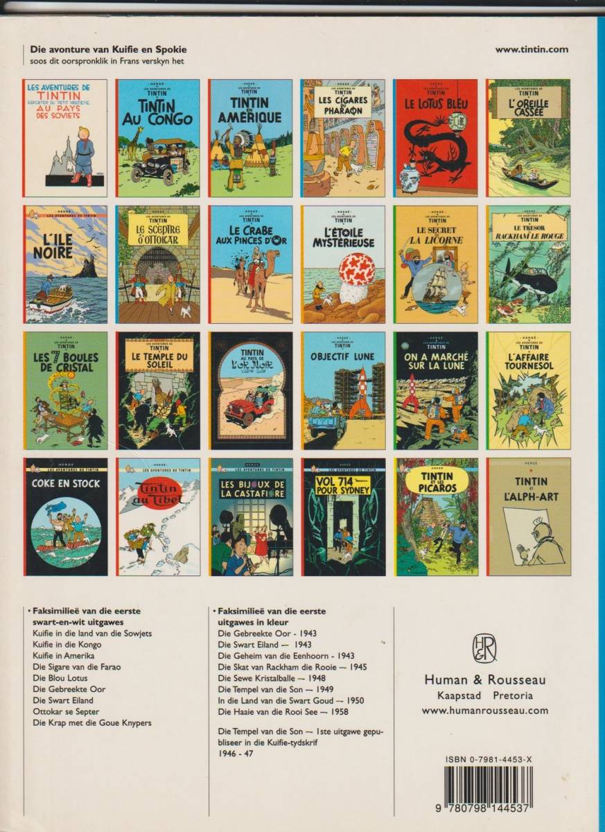 Africana Books - Tintin Die Avonture van Kuifie Die Blou lotus By Herge ...
