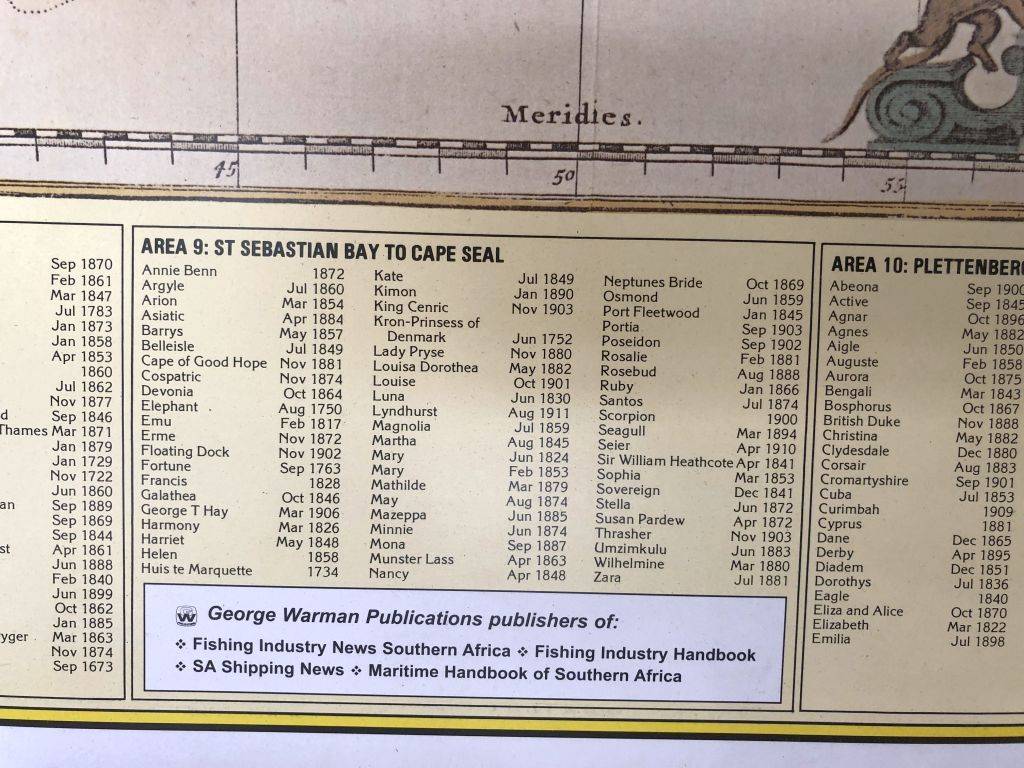 Maps - Poster `Marine Casualties in Southern African Waters ...