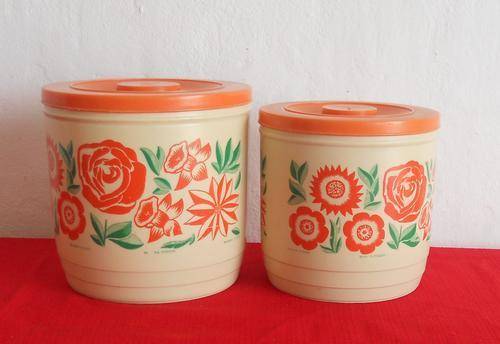 Other Kitchenalia - OLD RETRO LOOKING RIVIERA FOODS BISCUIT CONTAINERS ...