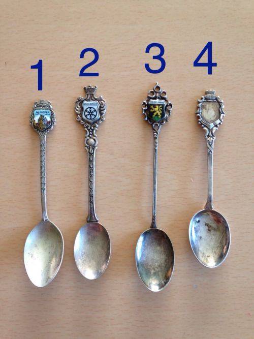 Other Metalware - Hallmarked German souvenir spoons. Three hallmarked ...