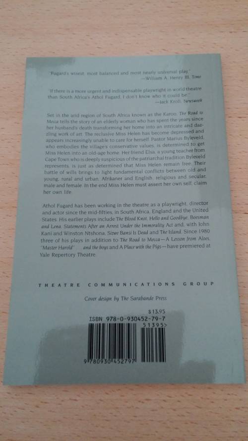 Drama - The Road to Mecca by Athol Fugard was sold for R30.00 on 3 Oct ...