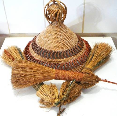 Other Africana - A Basotho Hat and 3 Grass Brushes was listed for R150 ...