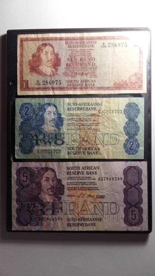 Other South African Bank Notes - Old South African R1, R2 and R5 notes ...
