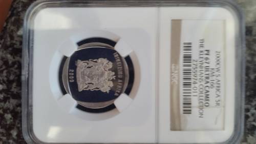 Five Rand - 2O00 RSA R5 .. COIN WORLD. . GRADED PF 67 BY NGC was sold ...