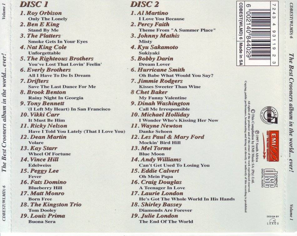 Easy Listening - THE BEST CROONERS ALBUM IN THE WORLD...EVER ...