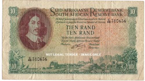 G Rissik - South African R10-00 note as per scan was sold for 1.00 on ...