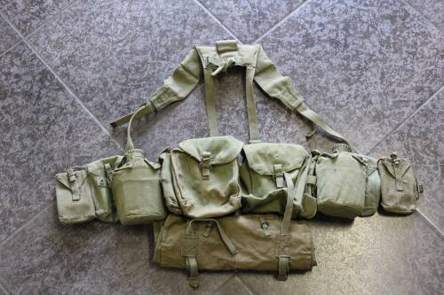 Kit - Genuine Rhodesian P69 Load Bearning Webbing set was sold for R15 ...
