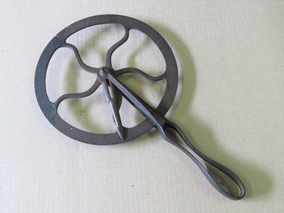 Tools - Antique Blacksmith Wheelwright traveller measuring wheel tool ...