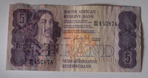 GPC de Kock - SOUTH AFRICAN OLD R5 NOTE - R1 NO RESERVE AUCTION! was ...