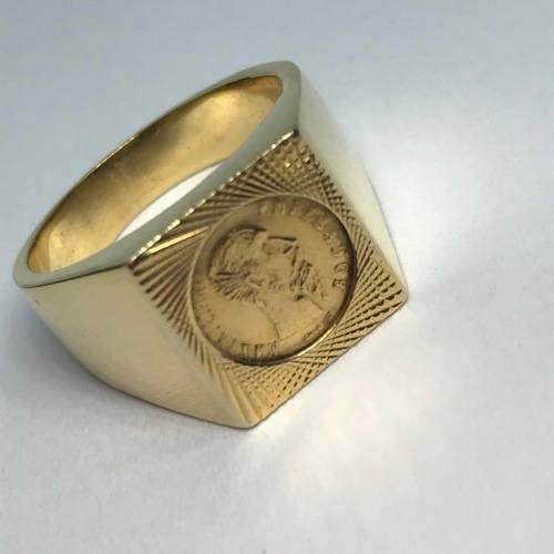 Rings - SUPERB Men's SOLID GOLD Coin Ring was sold for R2,300.00 on 18 ...