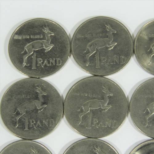 One Rand - Lot of 14 RSA R1 nickel coins - 1977 to 1990 was sold for ...