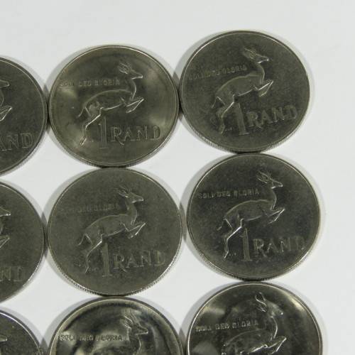One Rand - Lot of 14 RSA R1 nickel coins - 1977 to 1990 was sold for ...