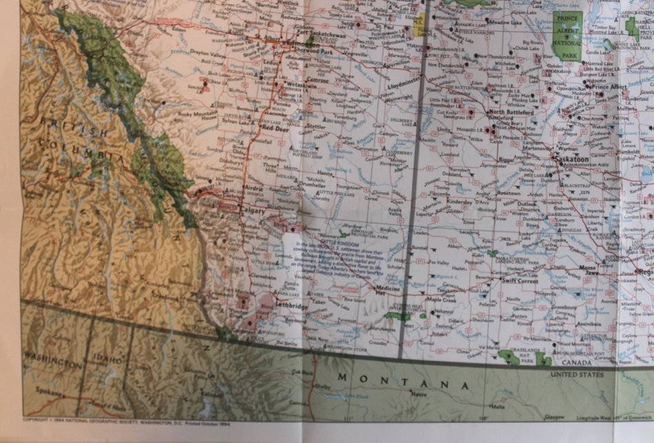 Maps - National Geographic Folded Map of the Prairie Provinces of ...
