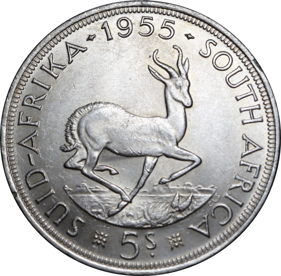 Five Shillings - 1955 : Union of S. A.: Excellent 5 Shillings in Good ...