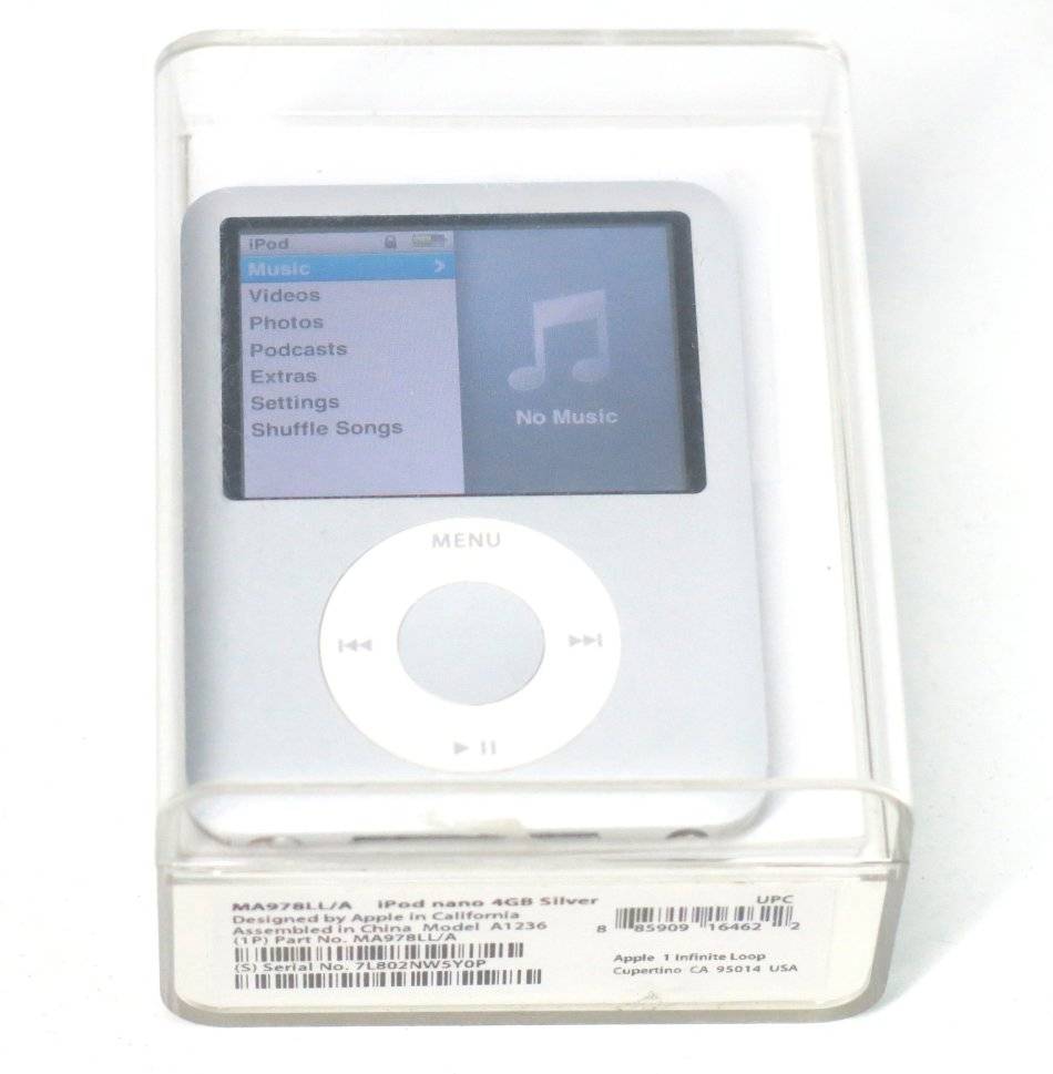 Apple iPods - Apple iPod Nano | Silver | 4GB | 3rd Generation | MA978 ...