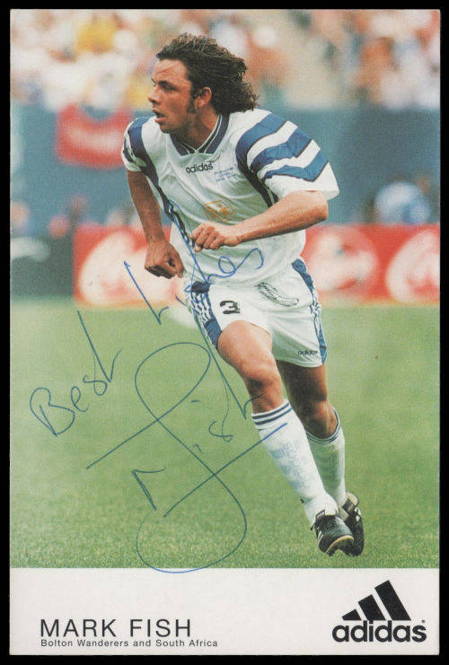 Republic of South Africa - Postcard signed by ex Bafana soccer player ...