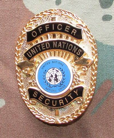 International Badges & Insignia - United Nations Security Officer Badge ...