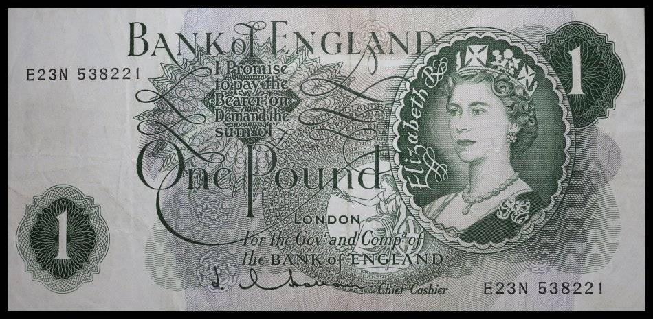 Europe & Great Britain - ENGLAND BANK NOTE : ONE POUND : Circulated ...